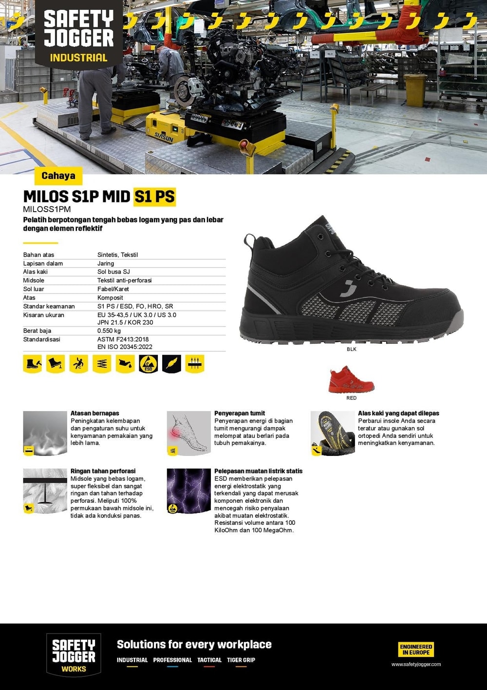 Safety Jogger Milos S1P Mid | BigOwner