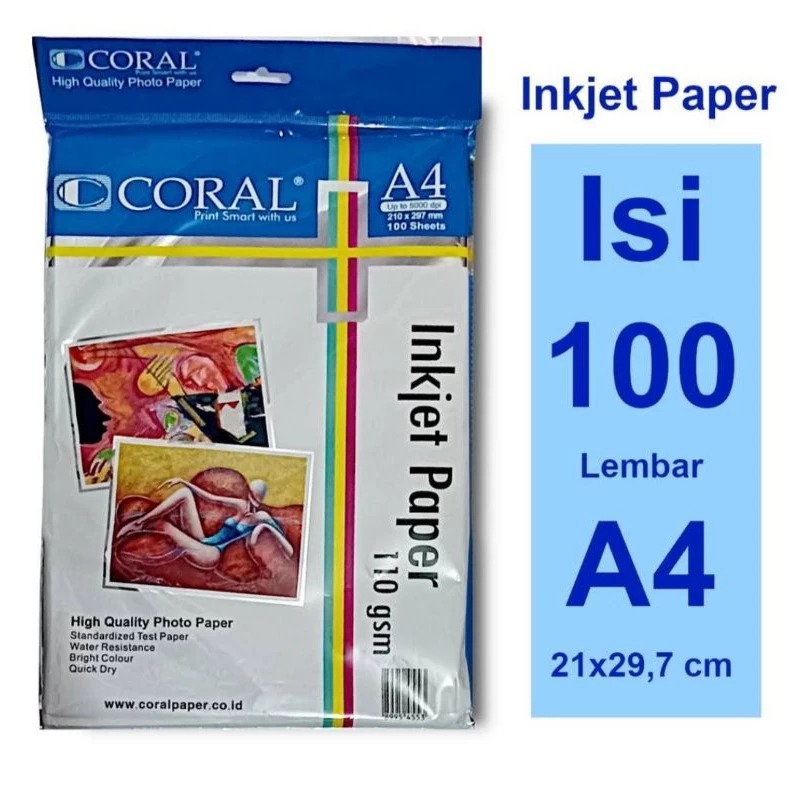Jual Coral Inkjet Paper 110 Gram – Matte Finish