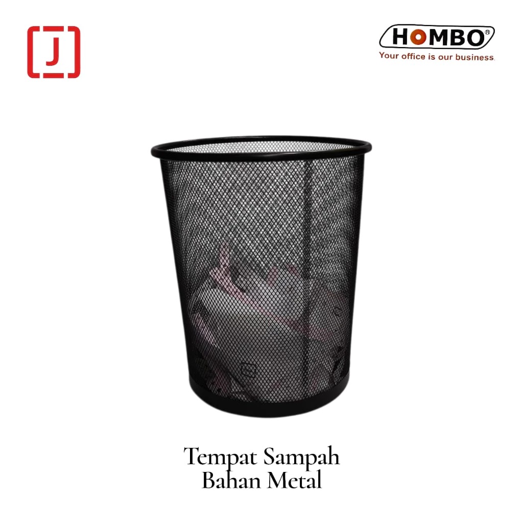 Keranjang Sampah Besi/Metal Mesh Bulat Merek