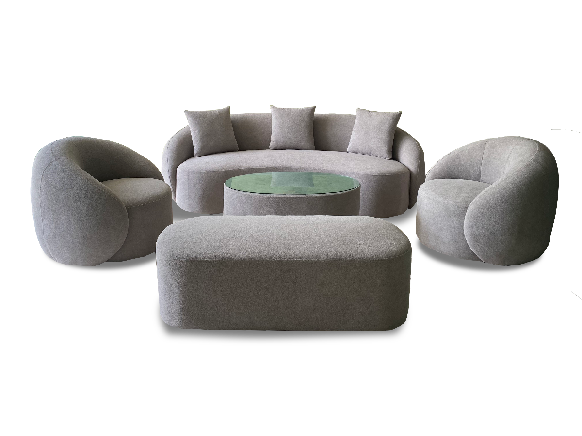 sofa set elleanora (3 seat + 1 seat 2 unit +meja + bench)