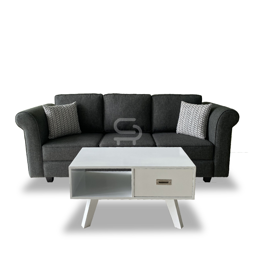 sofa sanna 3 seat + meja laci