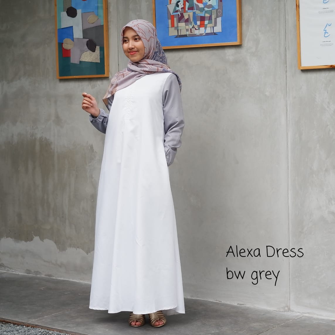 Alexa Dress BW grey