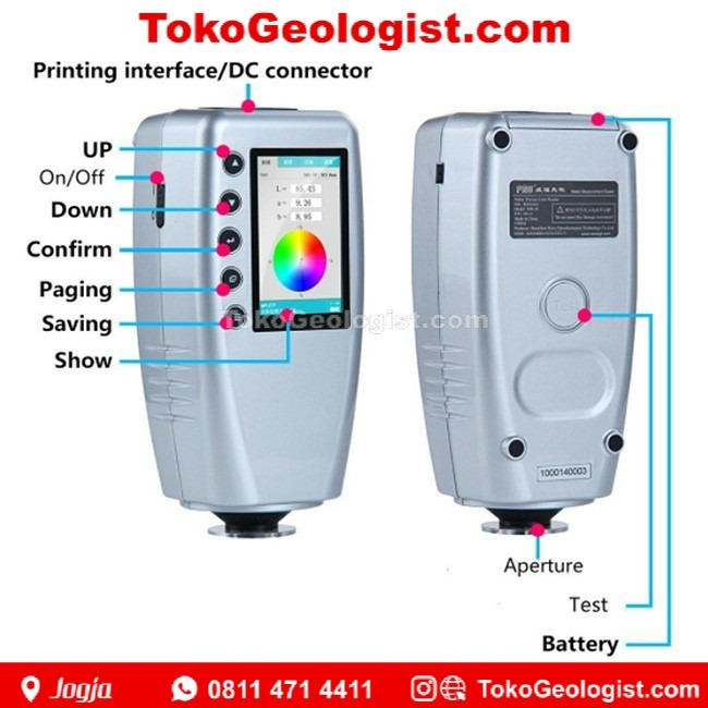 Colorimeter Wr10 Color Meter Colour Reader Wr 10 Fru Tester Gauge Warna 8mm Handheld Portable