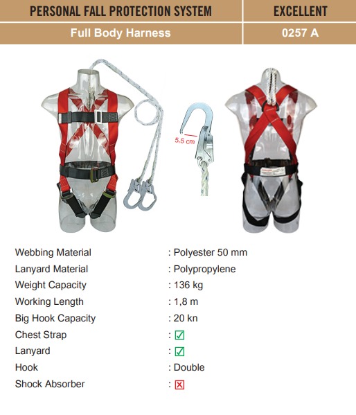 Excellent Full Body Harness Double Big Hook